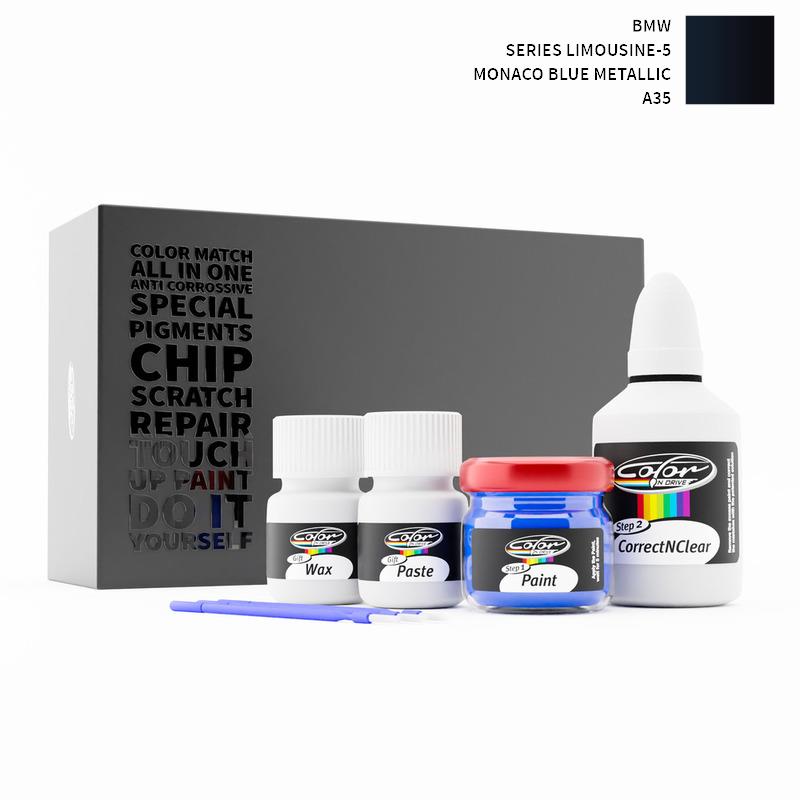 BMW 5-Series Limousine Monaco Blue Metallic A35 Touch Up Paint Kit ...
