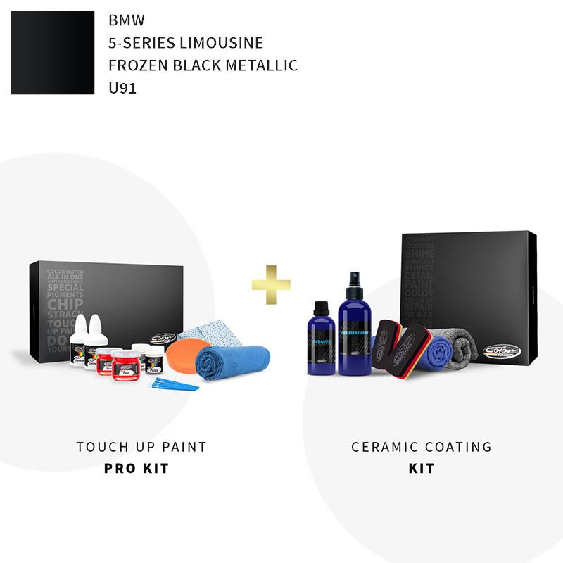 BMW 5-Series Limousine Frozen Black Metallic U91 Touch Up Paint Kit ...