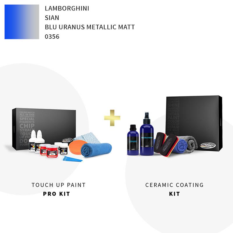 Lamborghini Sian Blu Uranus Metallic Matt 0356 Touch Up Paint Kit ...