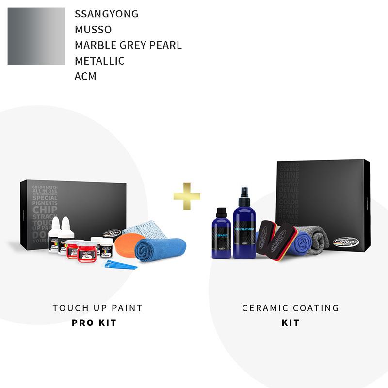 Ssangyong Musso Marble Grey Pearl Metallic ACM Touch Up Paint Kit ...