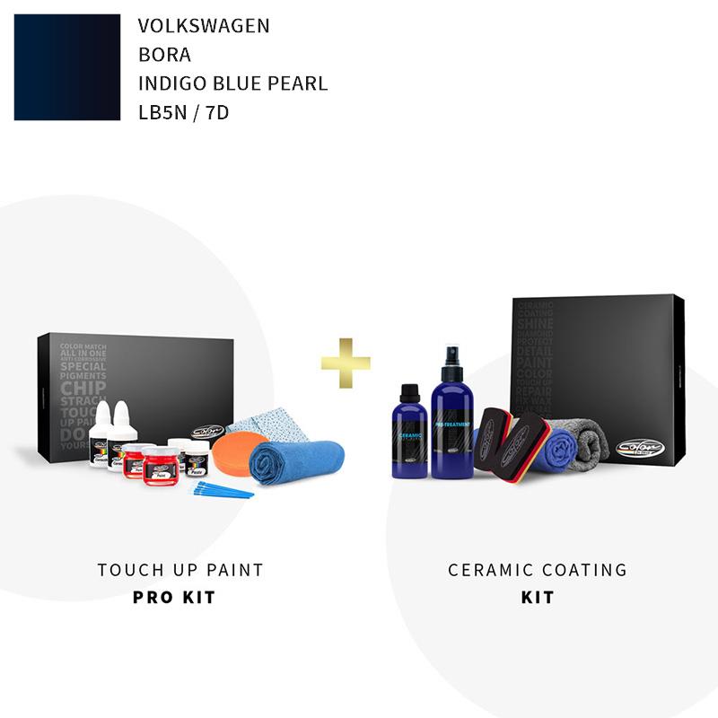 Volkswagen Bora Indigo Blue Pearl LB5N / 7D Touch Up Paint Kit ...