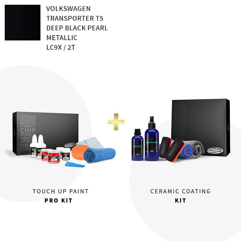 Volkswagen Transporter T5 Deep Black Pearl Metallic LC9X / 2T Touch Up ...